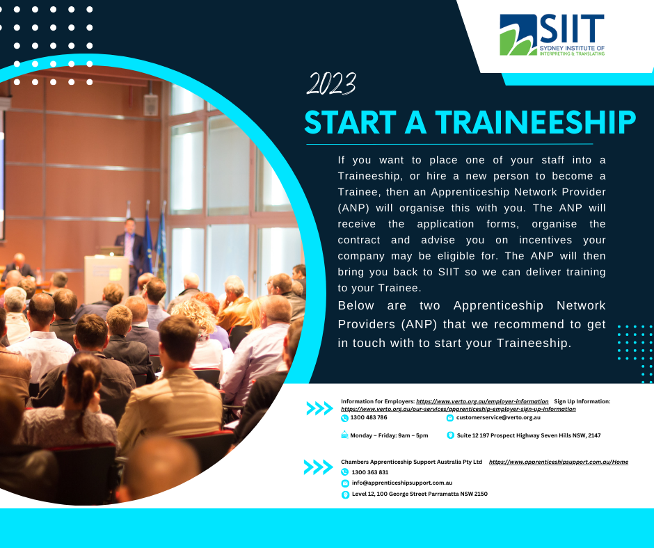 Apprenticeships and Traineeships - Sydney Institute of Interpreting and ...