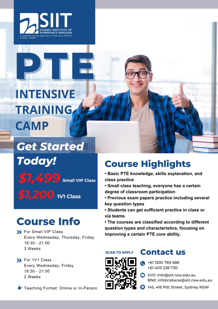 PTE Preparation - Sydney Institute of Interpreting and Translating